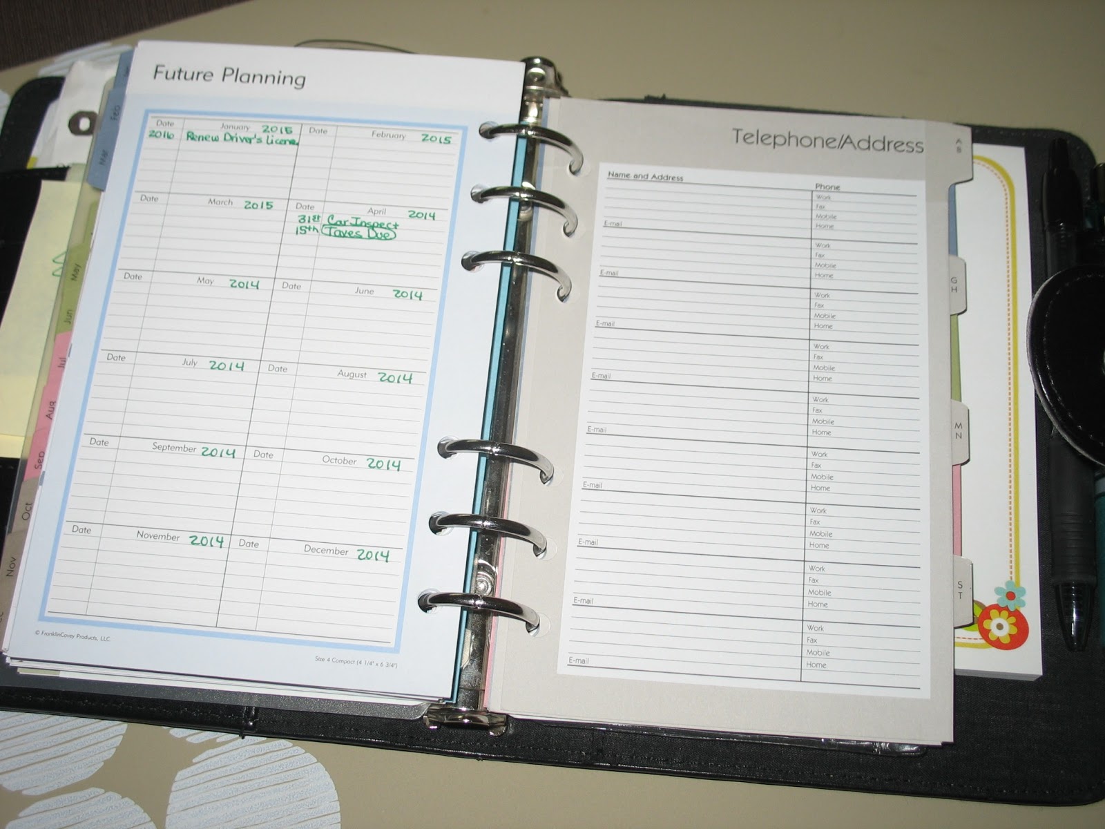 Planner Fail - The Shameful Move Back to a Compact Franklin Planner ...