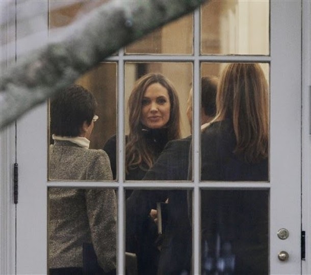 ANGELINA JOLIE AND BEAU BRAD PITT MET UP WITH US PRESIDENT OBAMA @ THE ...
