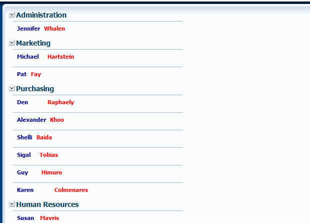 Oracle Technologies Stack: Implementing master/detail tree relation using af:Iterator