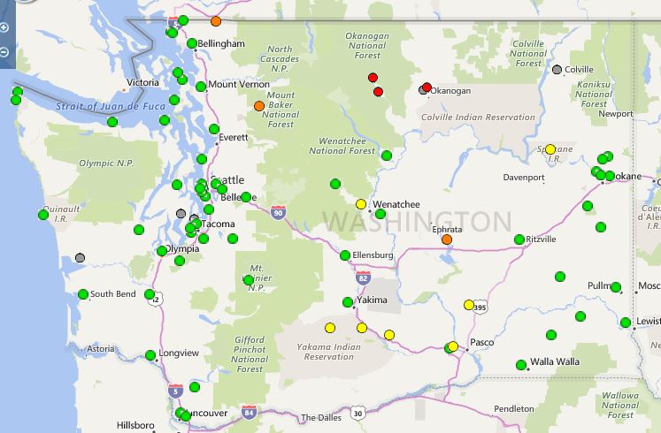 Washington Smoke Information: 8/1/2017 Afternoon satellite image of ...