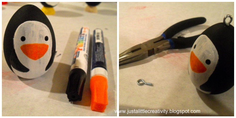 Just a Little Creativity {penguin ornaments}