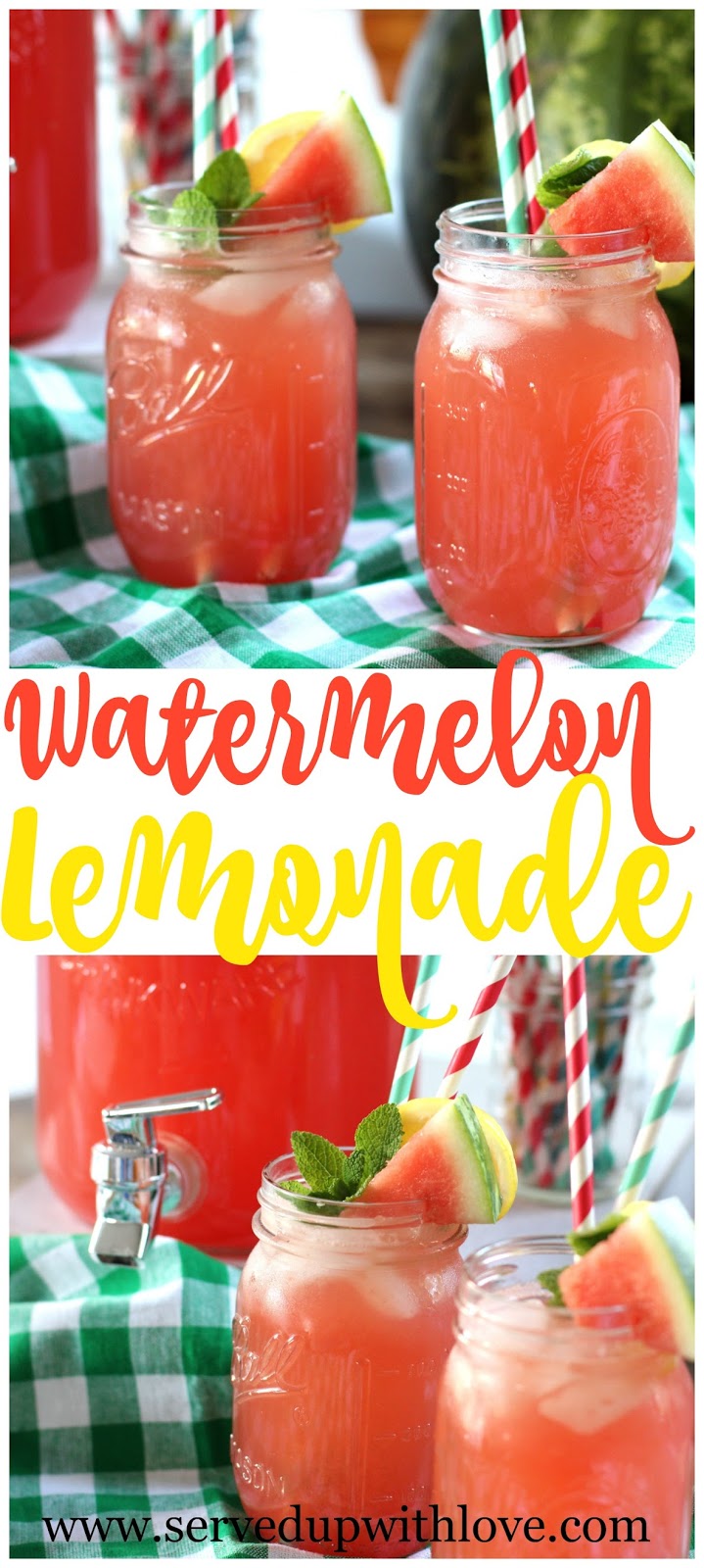 Fresh Watermelon Lemonade | Served Up With Love