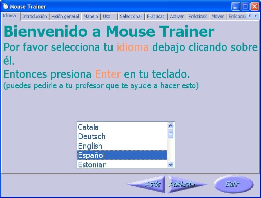 Manejo del ratón con Mouse Trainer - Computación para niños ...