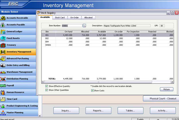 Jupiter Systems, Inc. 1985: ERIC (ERP Software)- Distribution