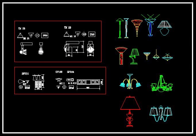 CAD Drawings Free Download: Lighting Symbols - CAD Drawings Download