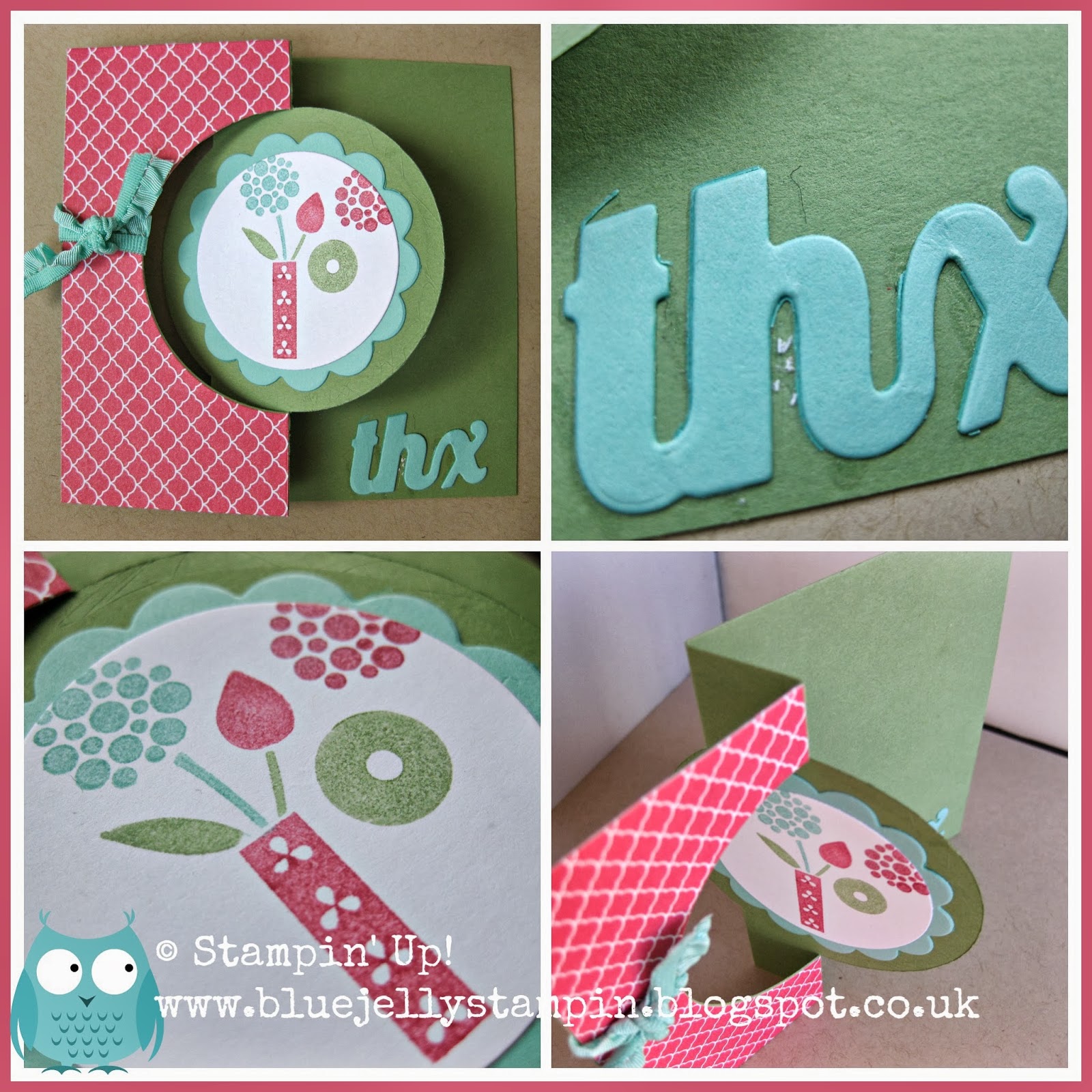 Blue Jelly Sew n So - Victoria Rogers: Stampin' Up! UK NEW Thinlits Card Dies