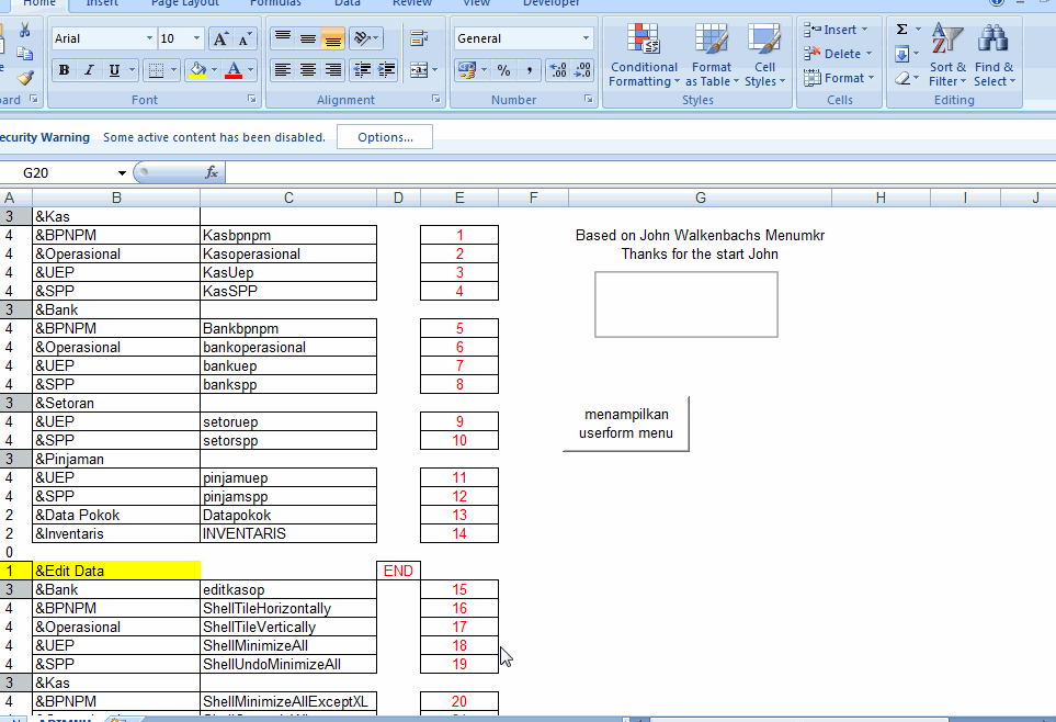 Membuat menu pada userform excel macro - SMK insan mandiri Membuat menu pada userform excel macro - SMK insan mandiri