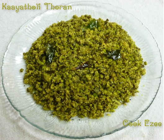 COOK-EZEE: Pachakaaya Tholi Thoran/Plantain skin stir fry