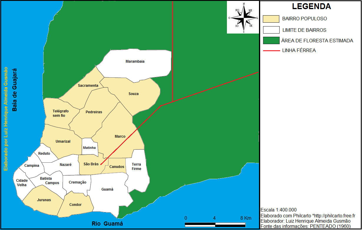 Geografia e Cartografia Digital: Bairros mais populosos de Belém em ...
