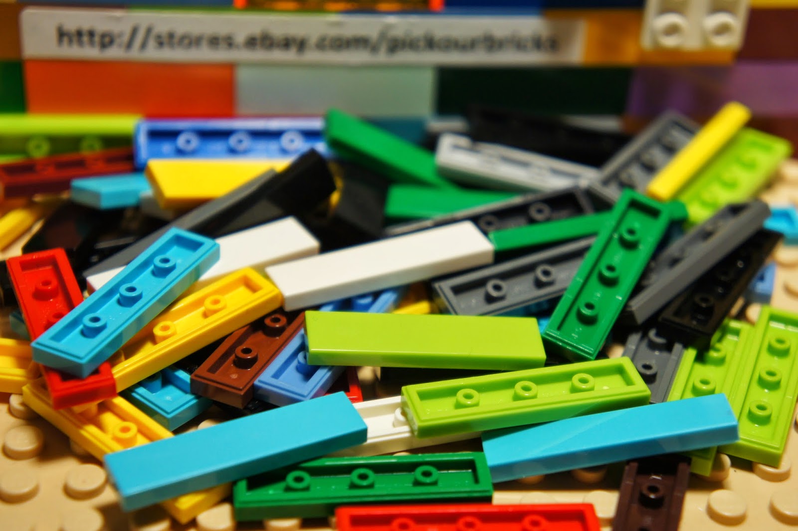 LEGO 91143 Assorted Colors 1 x 4 FLAT TILES 1x4 Floor Plate Element x ...