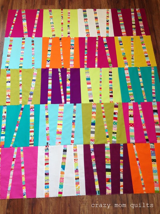 crazy mom quilts: bright birch trees redux