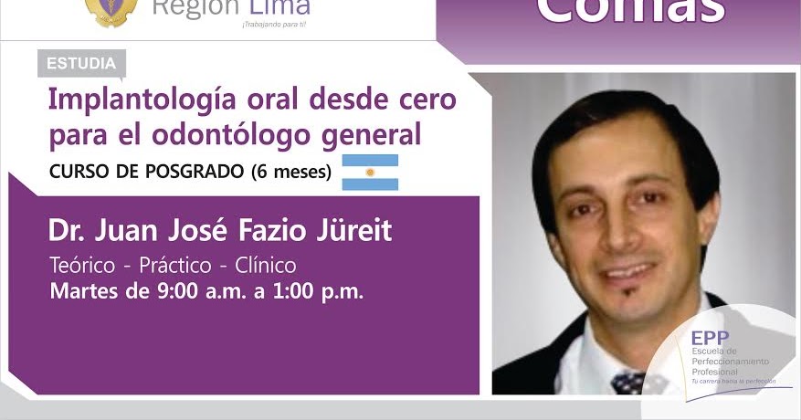CURSO DE POSTGRADO EN IMPLANTOLOGIA DE ALTA, MEDIANA COMPLEJIDAD Y REHABILITACION IMPLANTO ...