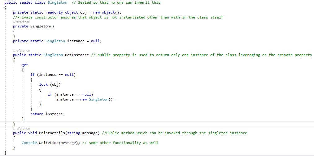 CSharpTutorials Singleton Design Pattern CSharpTutorials Singleton Design Pattern
