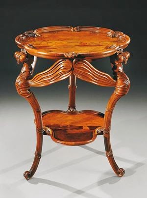 Arteeblog: Mesa lateral "Libélula" - Art Nouveau by Émile Gallé