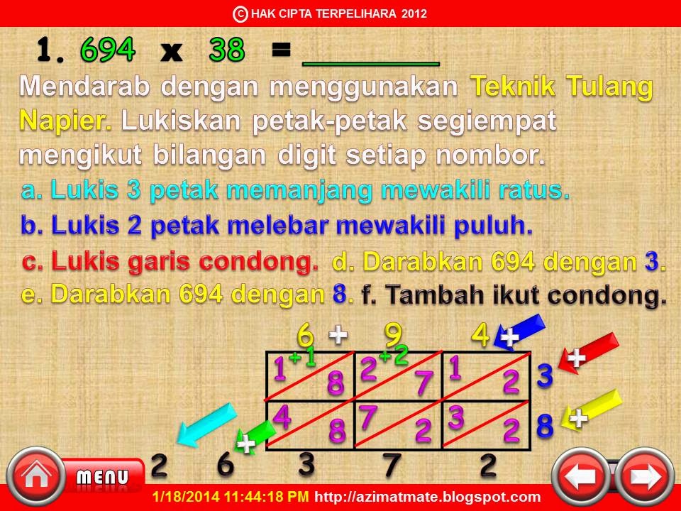 AZIMAT MATEMATIK: MENDARAB TEKNIK TULANG NAPIER