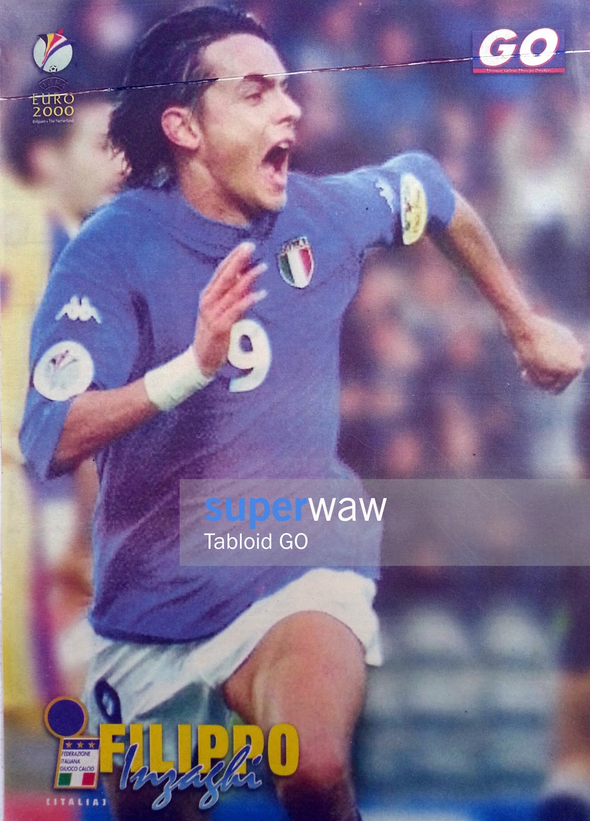 POSTER FILIPPO INZAGHI (ITALIA EURO 2000)