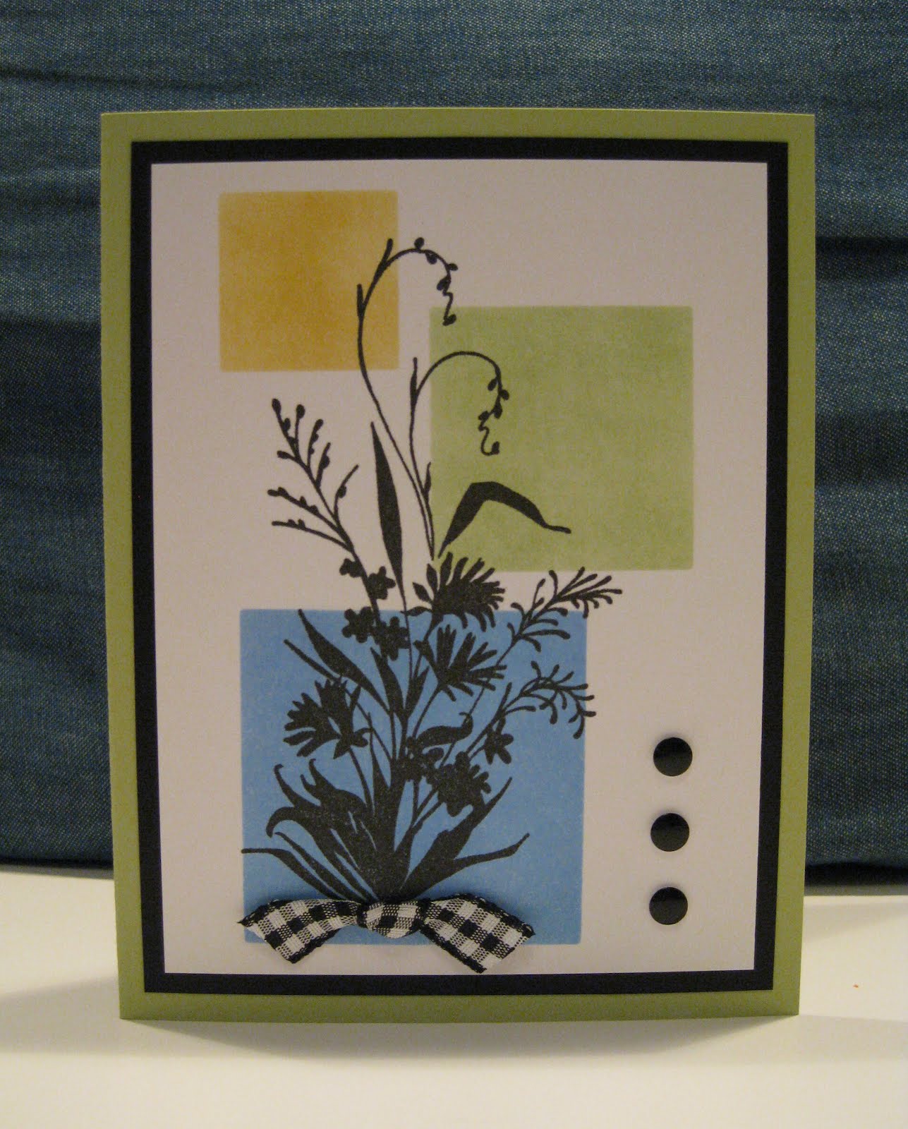 Great Impressions: Color block floral card