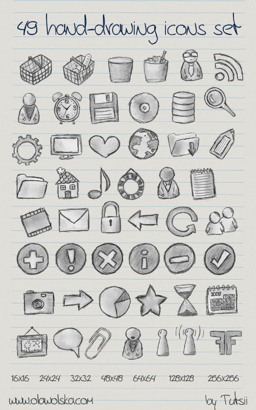 7 Free gorgeous hand-drawn icon sets for you |UI Design Hints