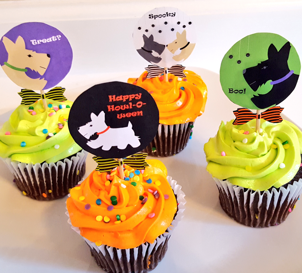 Scottie Mom DIY Halloween Cupcake Toppers scottie-mom-diy-halloween-cupcake-toppers