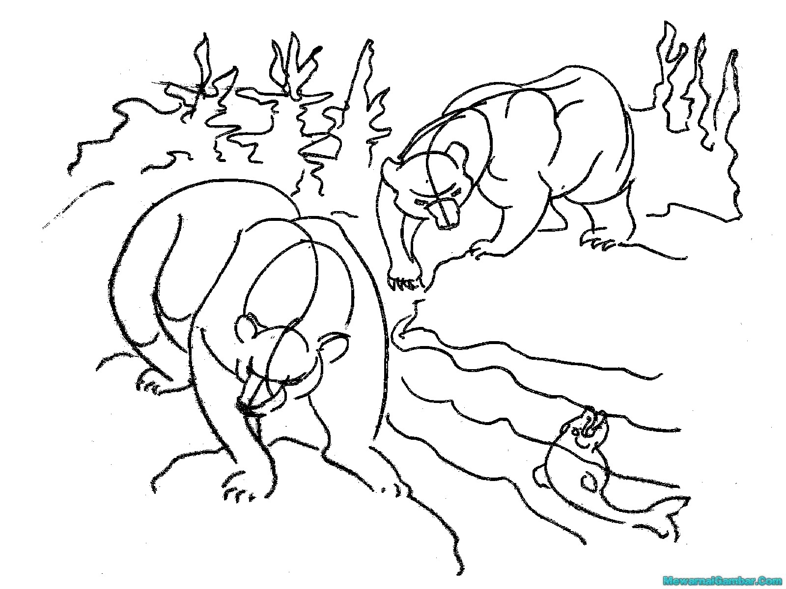 Mewarnai Gambar Beruang | Mewarnai Gambar