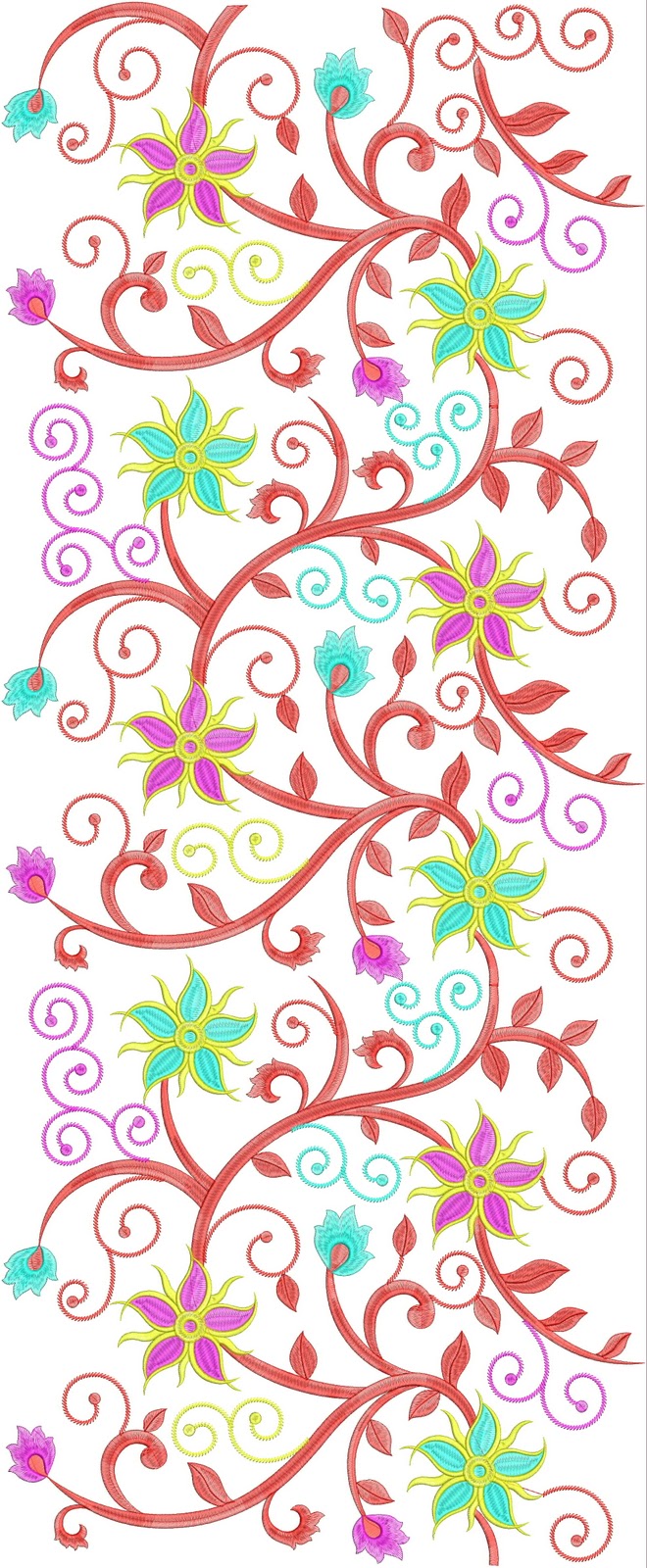 EmbDesignTube: 250 mm ahmadabadi jaal Embroidery Design