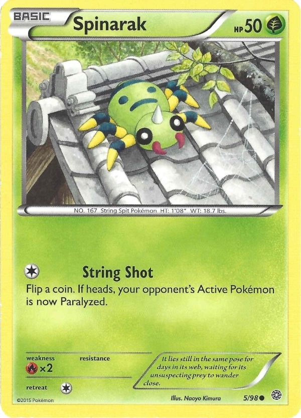 Spinarak -- Ancient Origins Pokemon Card Review | PrimetimePokemon's Blog