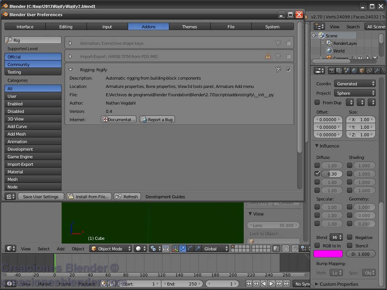 Creaciones Blender: Addon Rigify para crear armaduras de forma simple ...
