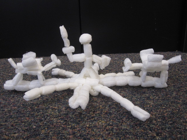 shine brite zamorano: styro snow.