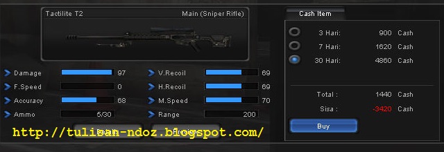 Tulisan dan Curhatku: Title Sniper Tactilite T2 di Pointblank Garena ...