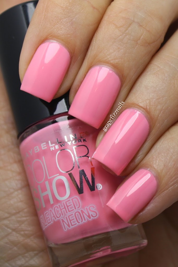 Grape Fizz Nails: Maybelline Bleached Neons Pink Punch