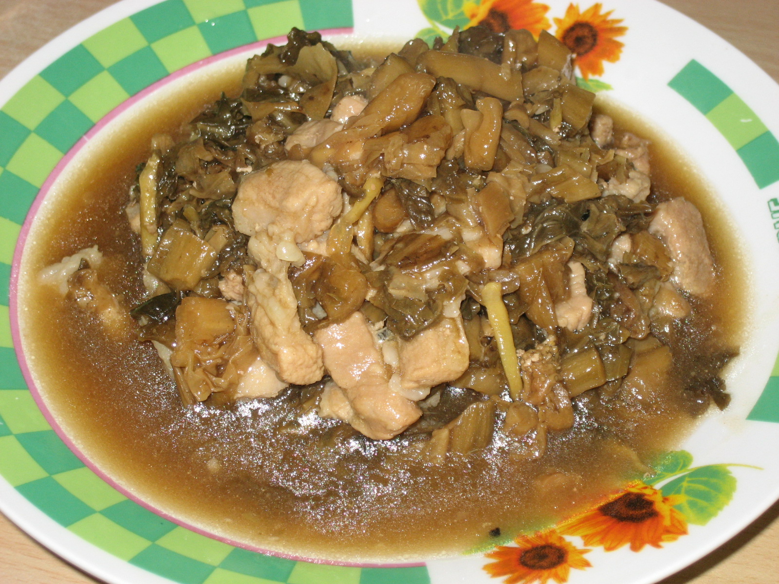 Belly Good Cooking: Preserved Mustard Cabbage ( Mui Choy ) With Pork Slices
