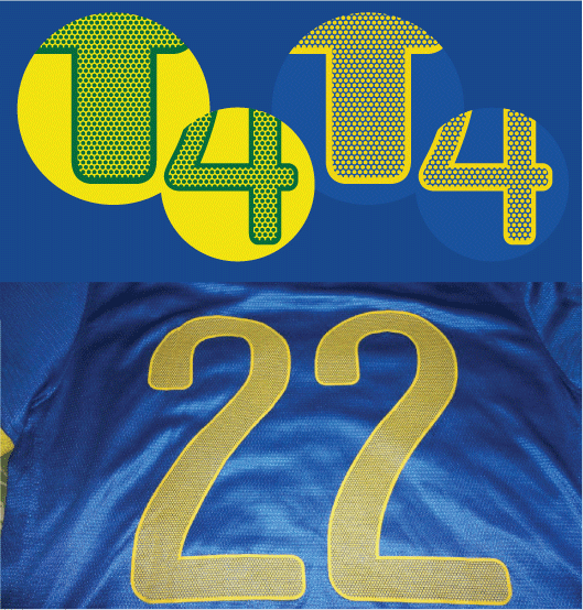 Football teams shirt and kits fan: Font: Brazil 2012-13 font updated
