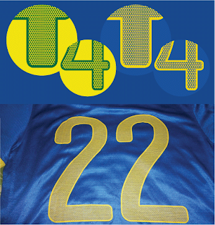 Football teams shirt and kits fan: Font: Brazil 2012-13 font updated