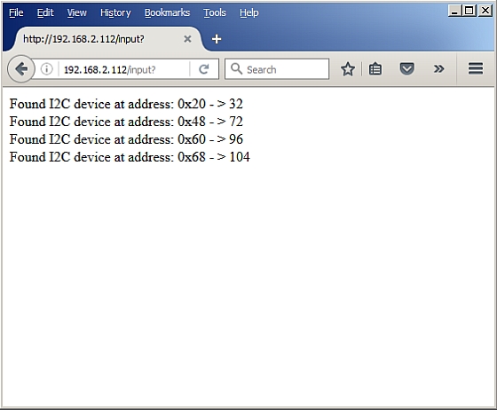ESP Basic – I2C Bus scanner example
