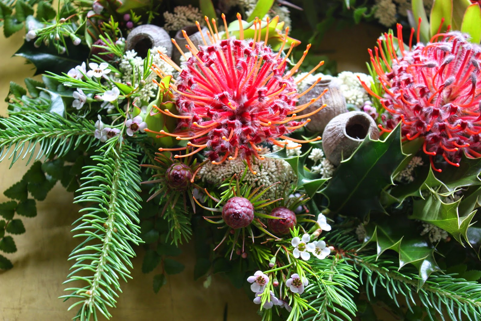 Swallows Nest Farm: How to Make a Fresh Native Christmas Wreath