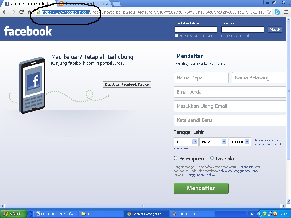 Tutorial Masuk Facebook