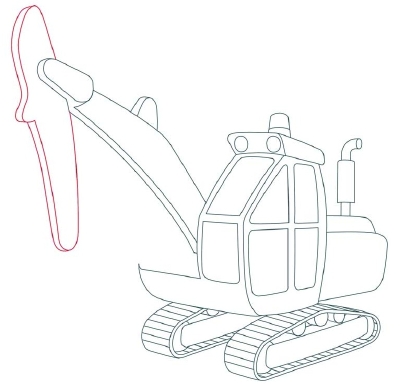 Cartoon Pictures: How to Draw Excavators in 11 Steps