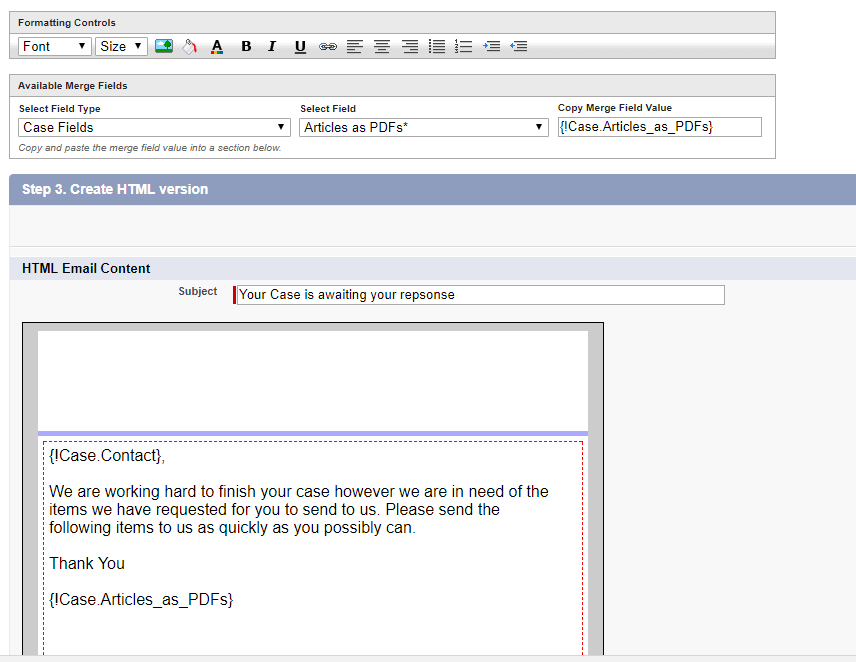 Working with Email Templates