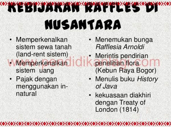 Sistem Sewa Tanah (Land Rent) dan Kebijakan Thomas Stamford Raffles di ...