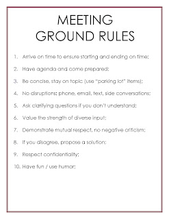 Sergi Consulting and Coaching: MEETINGS: Ground Rules