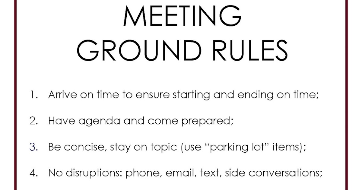 Sergi Consulting And Coaching MEETINGS Ground Rules Sergi Consulting And Coaching MEETINGS Ground Rules