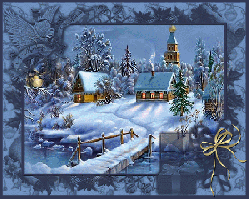 Boże Narodzenie: Animowane obrazki pejzaz swiateczny