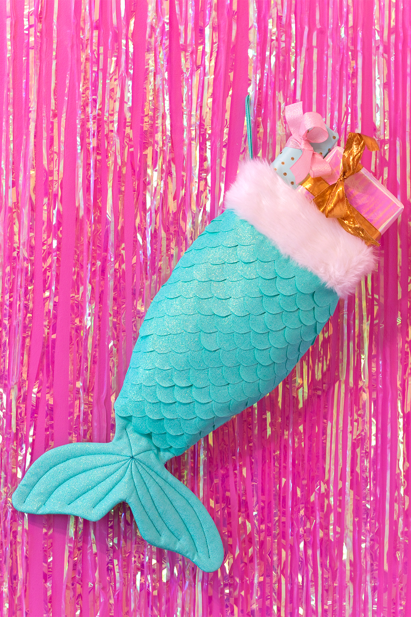 How To Make A Christmas Mermaid Stocking - Little White Socks