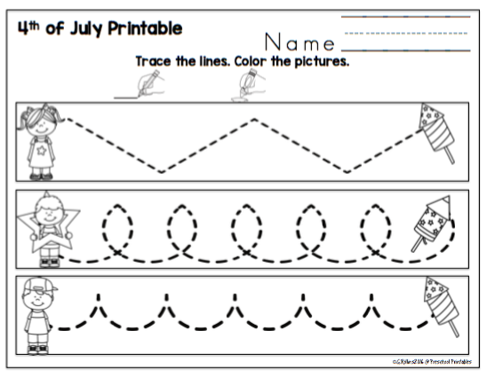 July 4th Printable ~ Preschool Printables