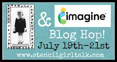 Stencil Girl and Imagine Blog Hop ~ Nadine Carlier