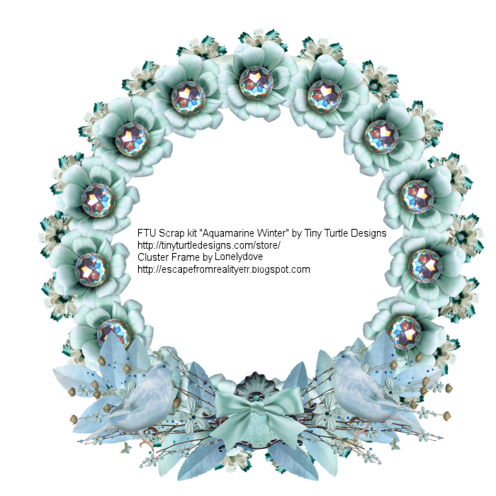 Escape From Reality Blog: FTU Clusters & Cluster Frames 'Aquamarine Winter'