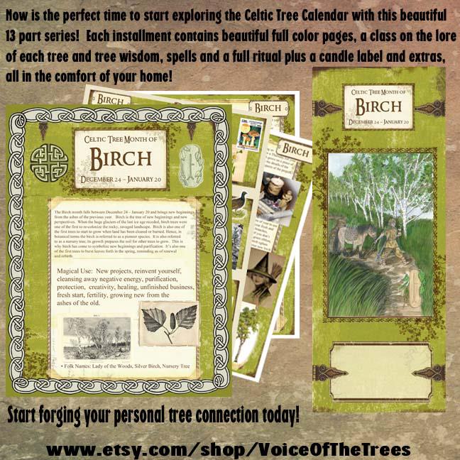 Tales from the Old Wooden Art Table: Happy Birch Month, Full Moon Dates ...