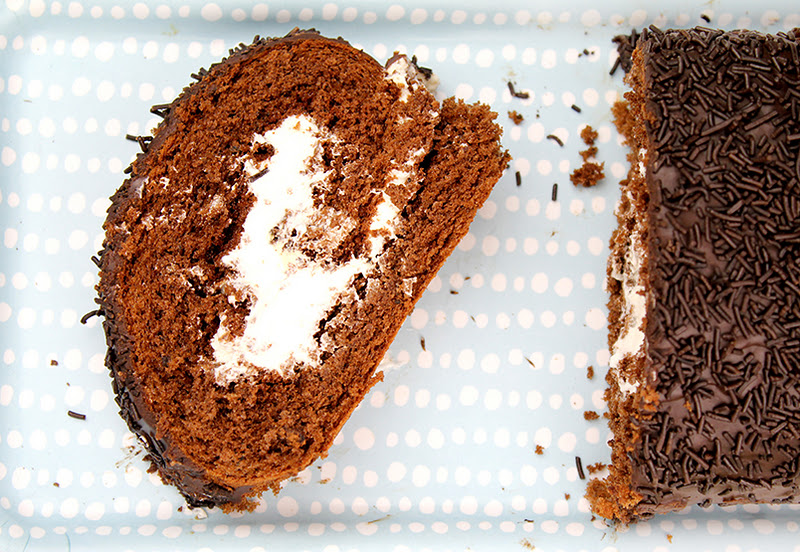 Donkey and the Carrot: Decadent chocolate cake roll! Κορμός σοκολάτας ή ...
