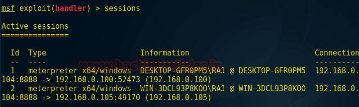 Run Os Command Against Multiple Session In Metasploit Hacking Articles 2931
