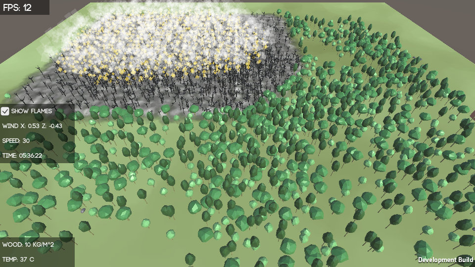 Forest Fire Simulator Update - improved trees and fire